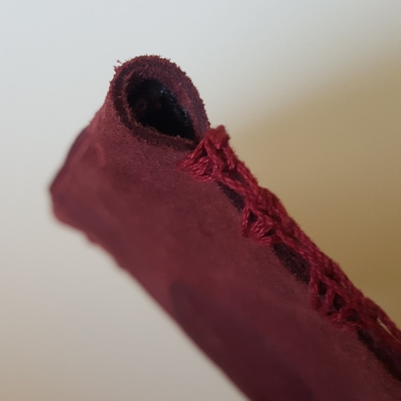 Bags | Leather Maroon Small Walletcoin Purse | Poshmark